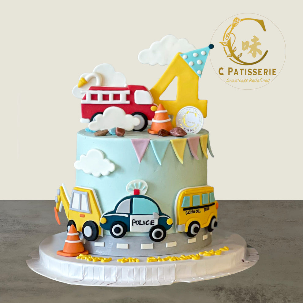 Car Themed Cake for Kids: Super Cars of the City – C Patisserie (SG)
